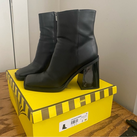 Sam Edelman | Shoes | Sam Edelman Circus Layla Black Square Toe Booties ...